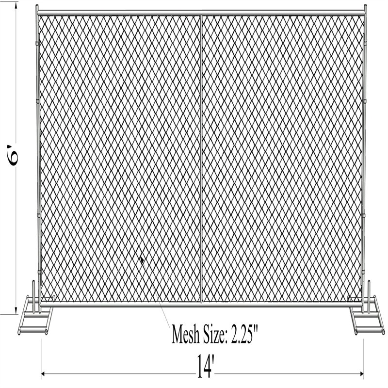 Temporary chain link fence For Sale