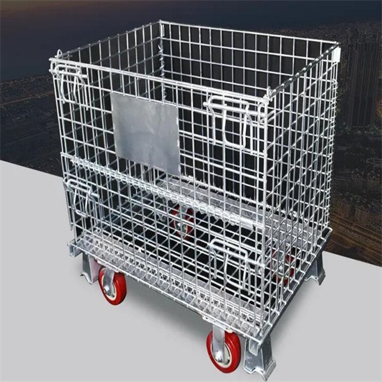Folding Wire Mesh Containers for Easy Storage and Transportation