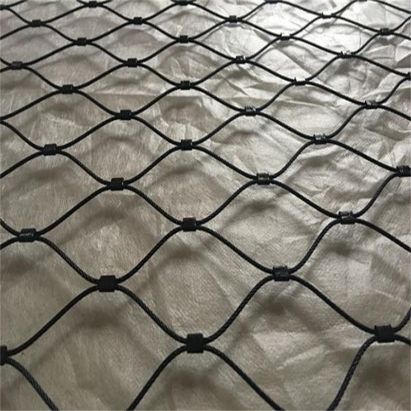 Stainless steel wire rope zoo aviary mesh For Zoo enclosure