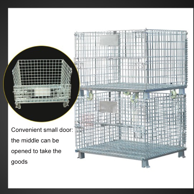 Collapsible wire mesh containers