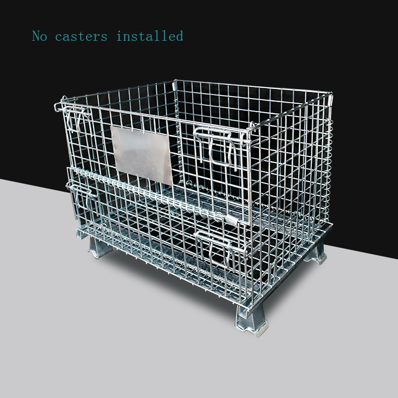 Collapsible wire mesh containers