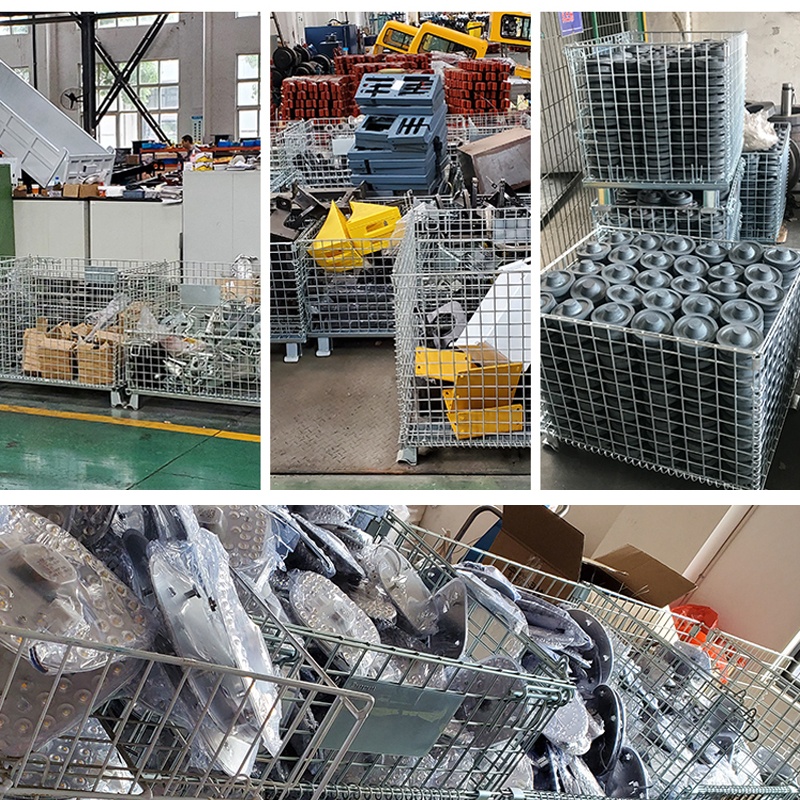 Collapsible wire mesh containers