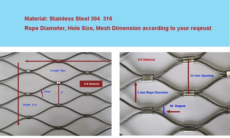 Stainless Steel Wire Rope Net - Durable and Versatile Mesh | BMP